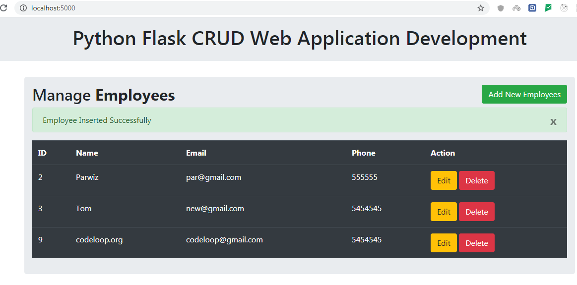 Flask CRUD Application with SQLAlchemy - Codeloop Flask CRUD Application with SQLAlchemy - Codeloop