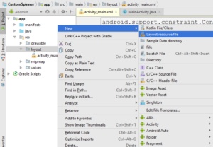 Android Studio Create Custom Spinner - Codeloop